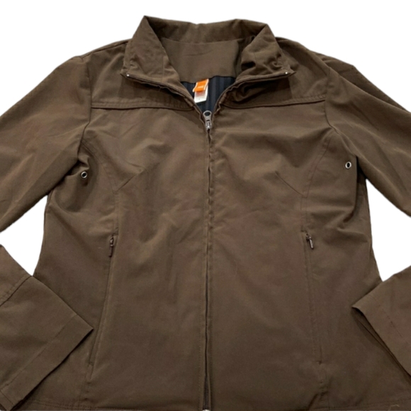 Lucy | Jackets & Coats | Lucy Chocolate Brown Zip Front Active Wear ...